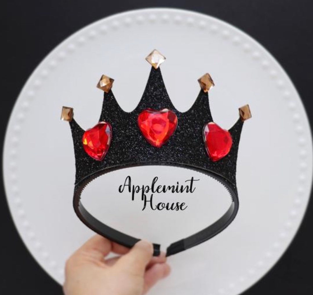 Queen of Hearts Crown, Queen of Hearts Costume Crown, Birthday Crown ...