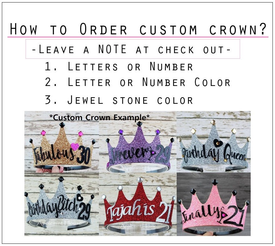 Woman birthday crown,birthday custom Crown,Birthday Crown,Birthday ...
