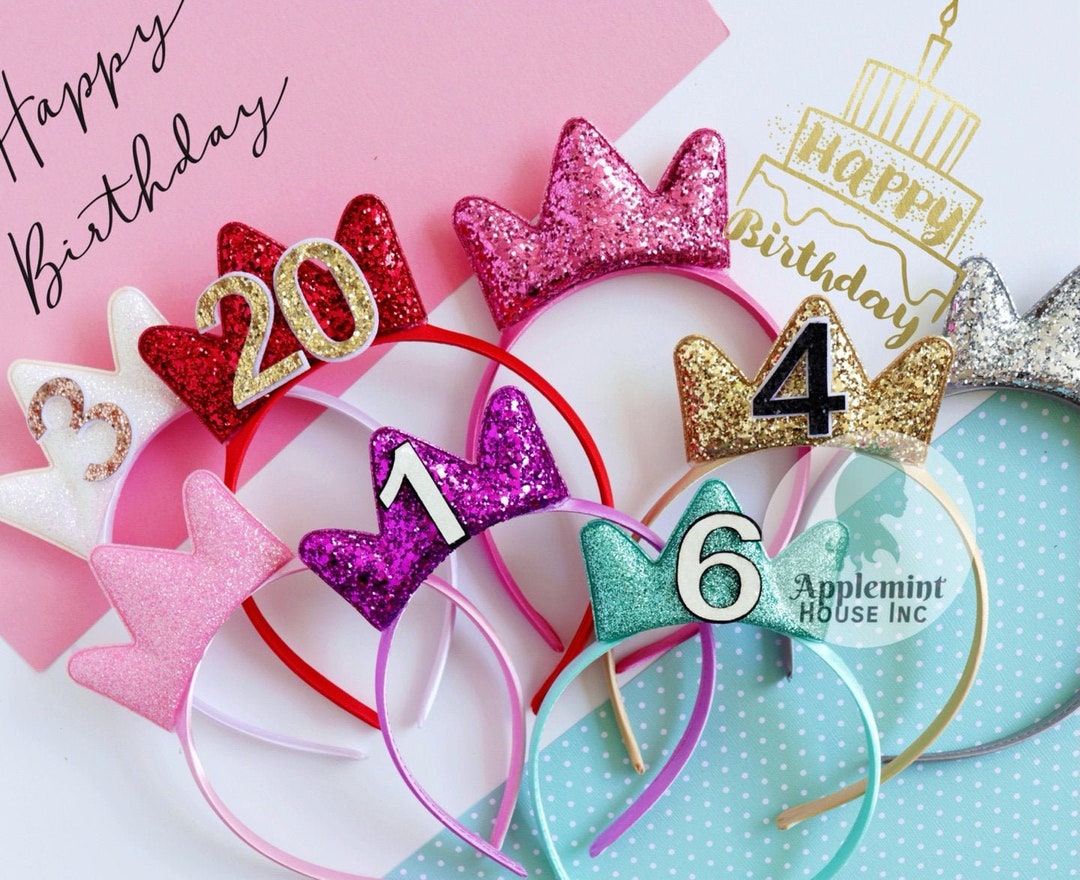 Birthday Crown Crown Headband Birthday Crown Headband With - Etsy