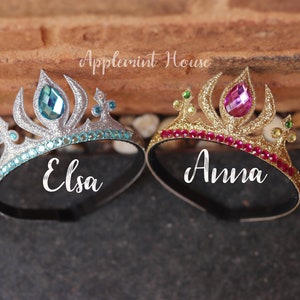 Elsa and Anna Crown Elsa Crown Frozen Crown Princess Crown - Etsy