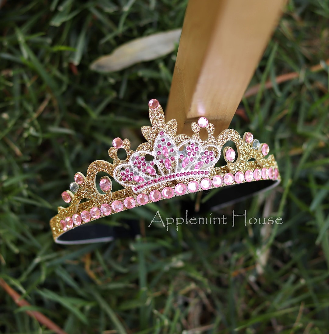 Aurora Crown, Princess Crown, Aurora Headband, Birthday Crown, Gold ...
