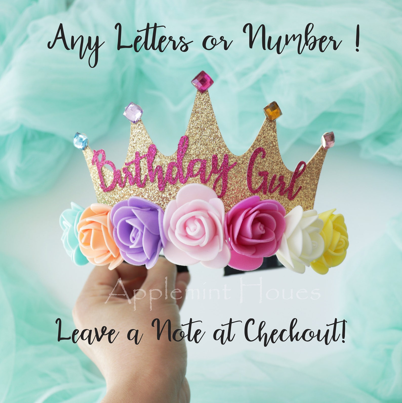 Birthday Crown Birthday Girl Crown Flower Birthday Crown | Etsy