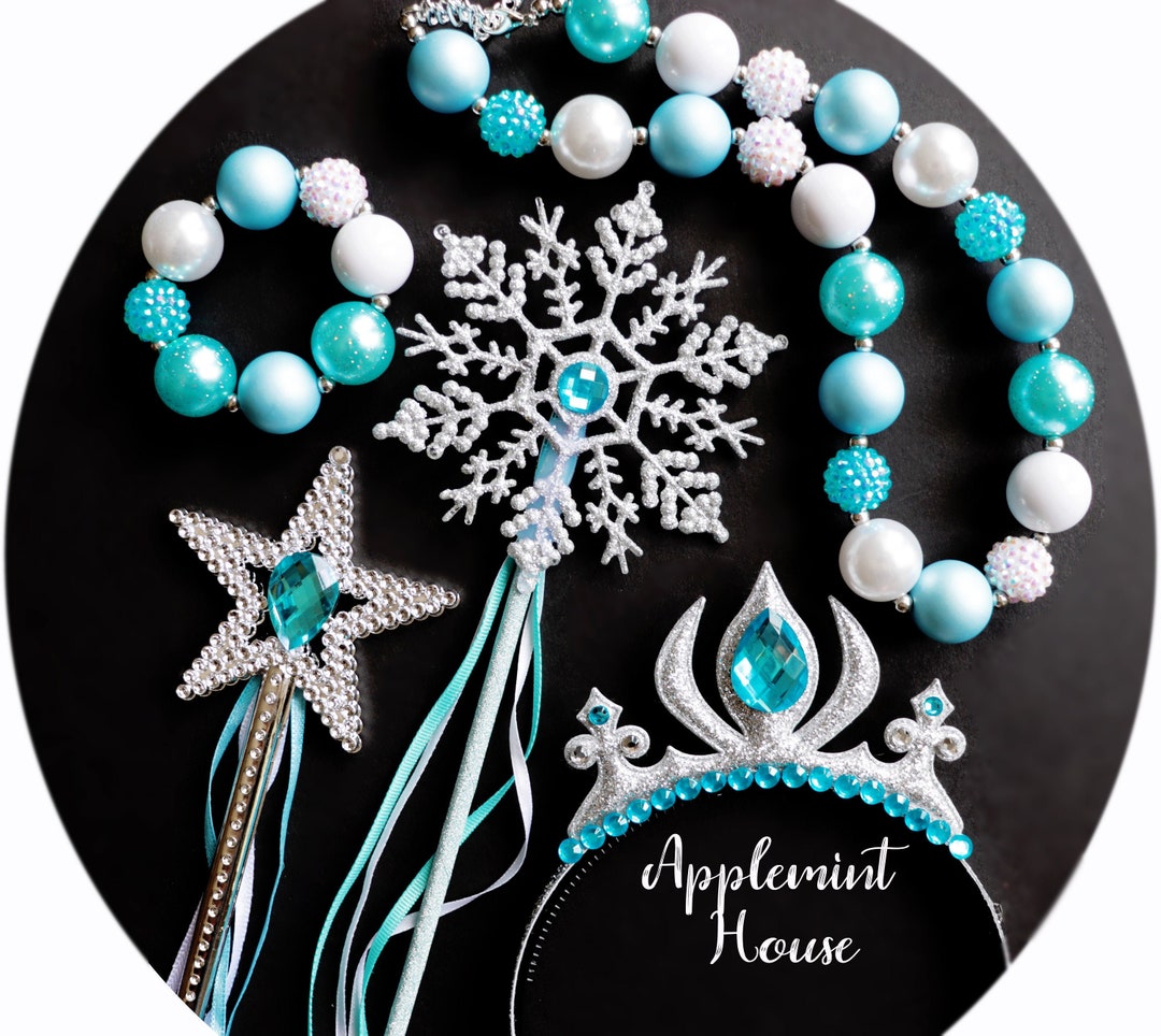 Elsa Crown Set, Elsa Crown With Wand Frozen Crown, Princess Crown ...