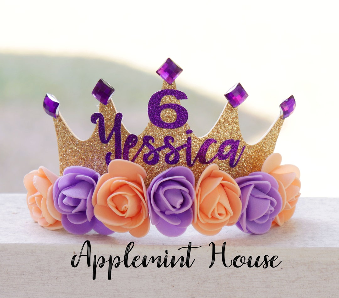 Birthday Crown , Birthday Flowers Crown, Custom Birthday Crown ...