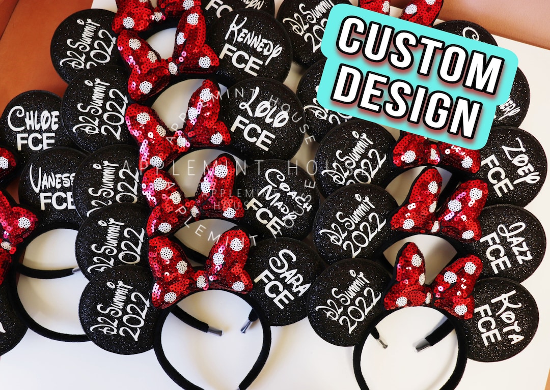 Custom Mickey Ears, Team Minnie Ears, Mouse Ears, Personalized Ears ...