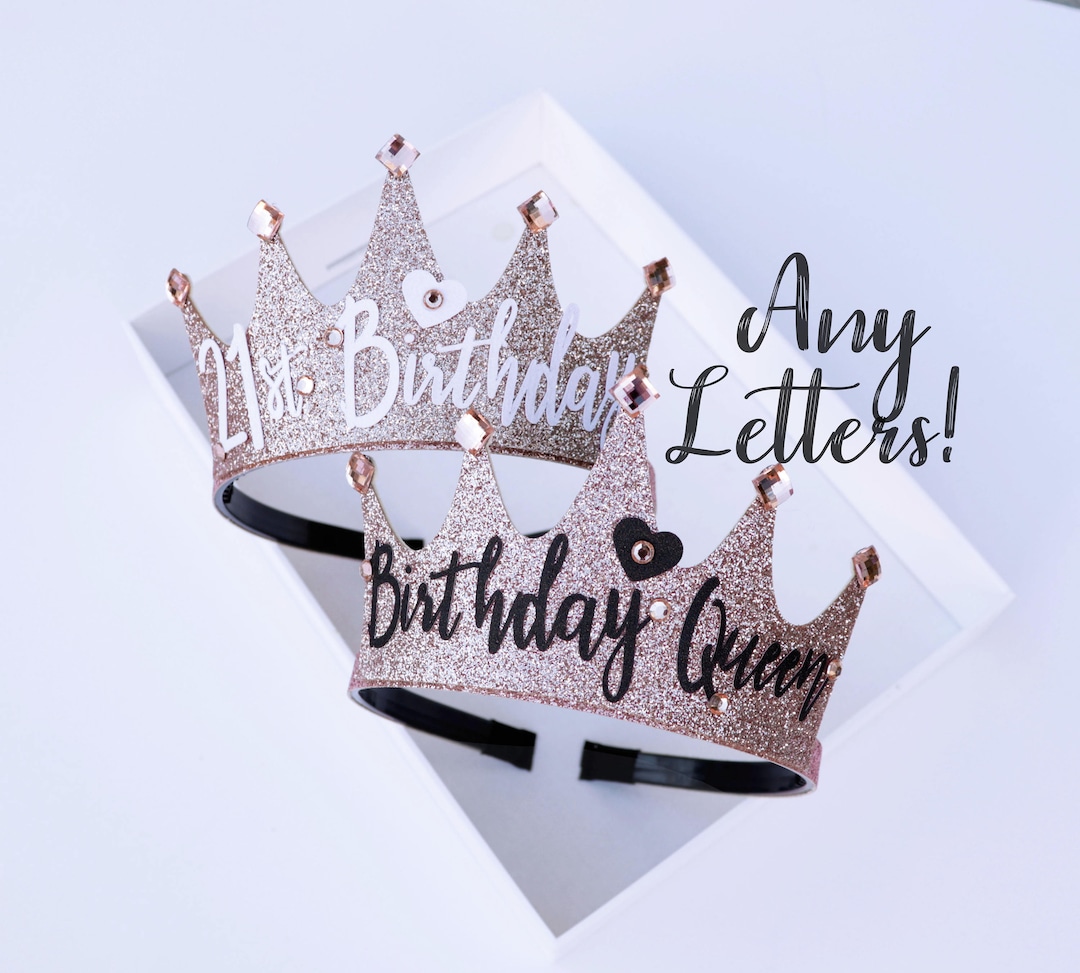 Rose Gold Birthday Crown, Rose Gold Crown, Birthday Crown, Personalized ...
