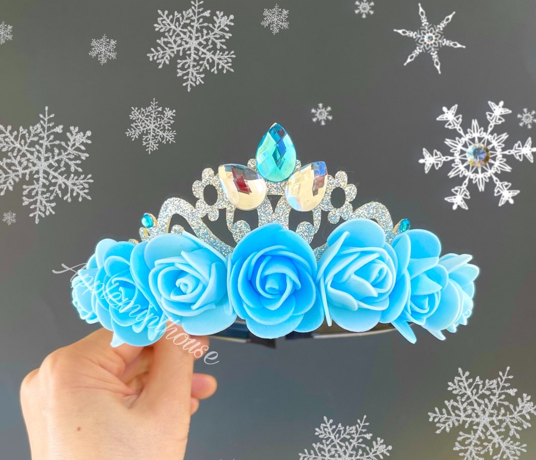 Elsa Crown Elsa Flower Headband Frozen Crown Princess - Etsy