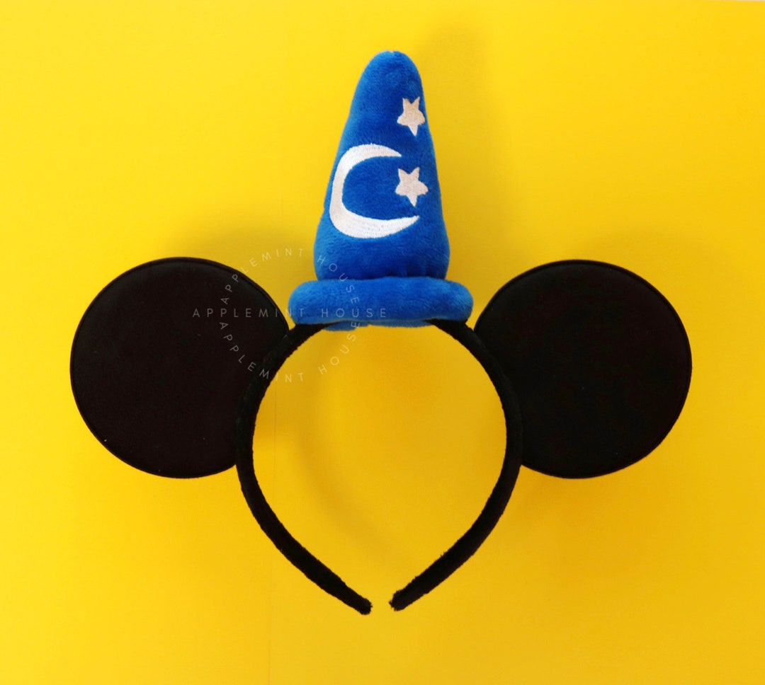 Blue Sorcerer Mickey Ears for Boys and Men, Magic Hat Mouse Ears ...