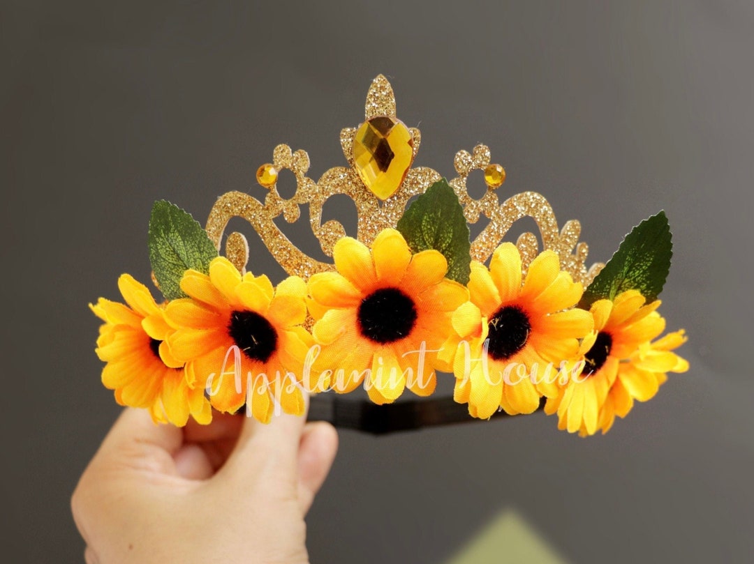 Birthday Crown, Sunflower Crown, Flower Headband, Sunflower Birthday ...