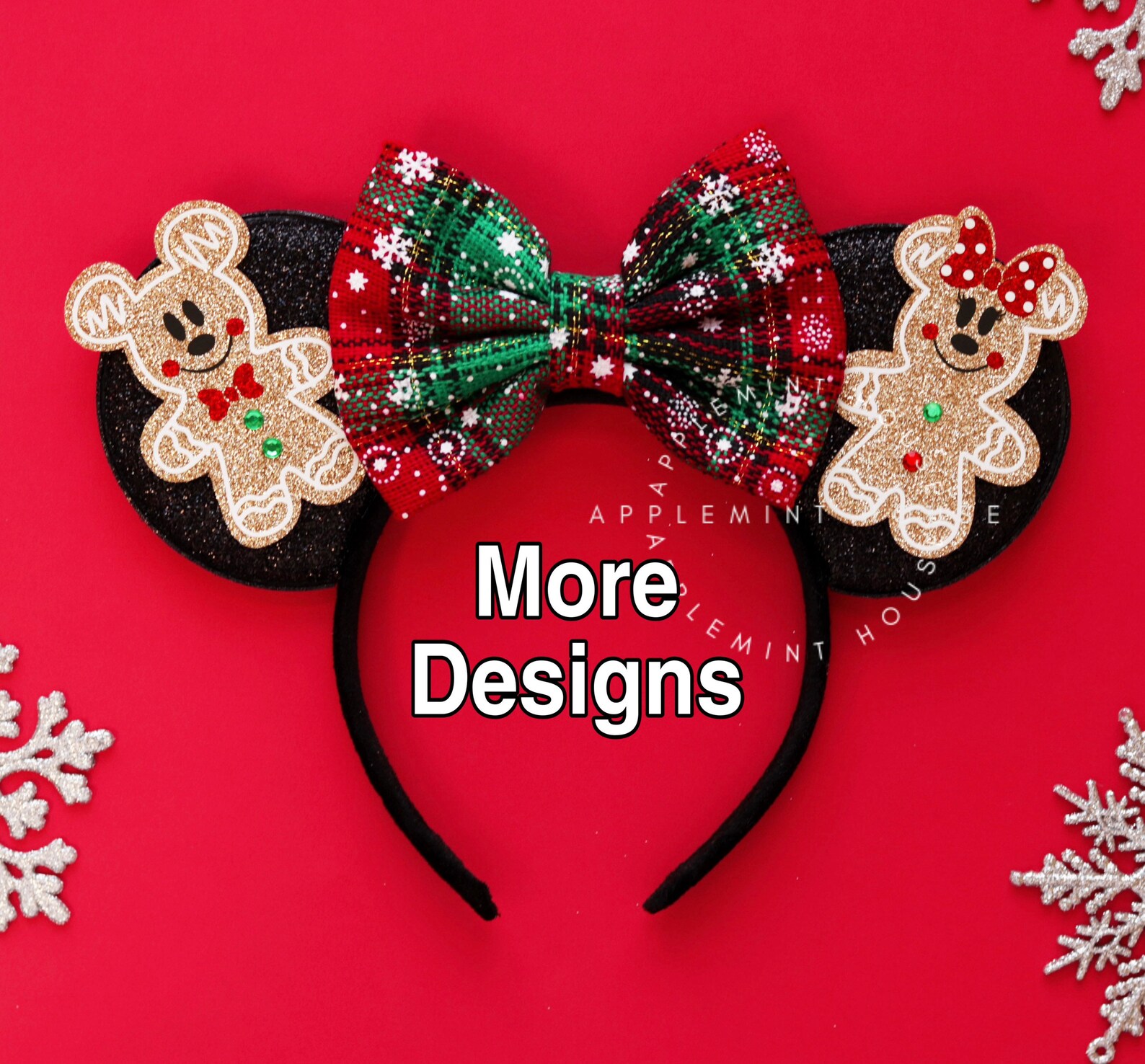 Christmas Gingerbread Mickey Ears Christmas Minnie Ears - Etsy