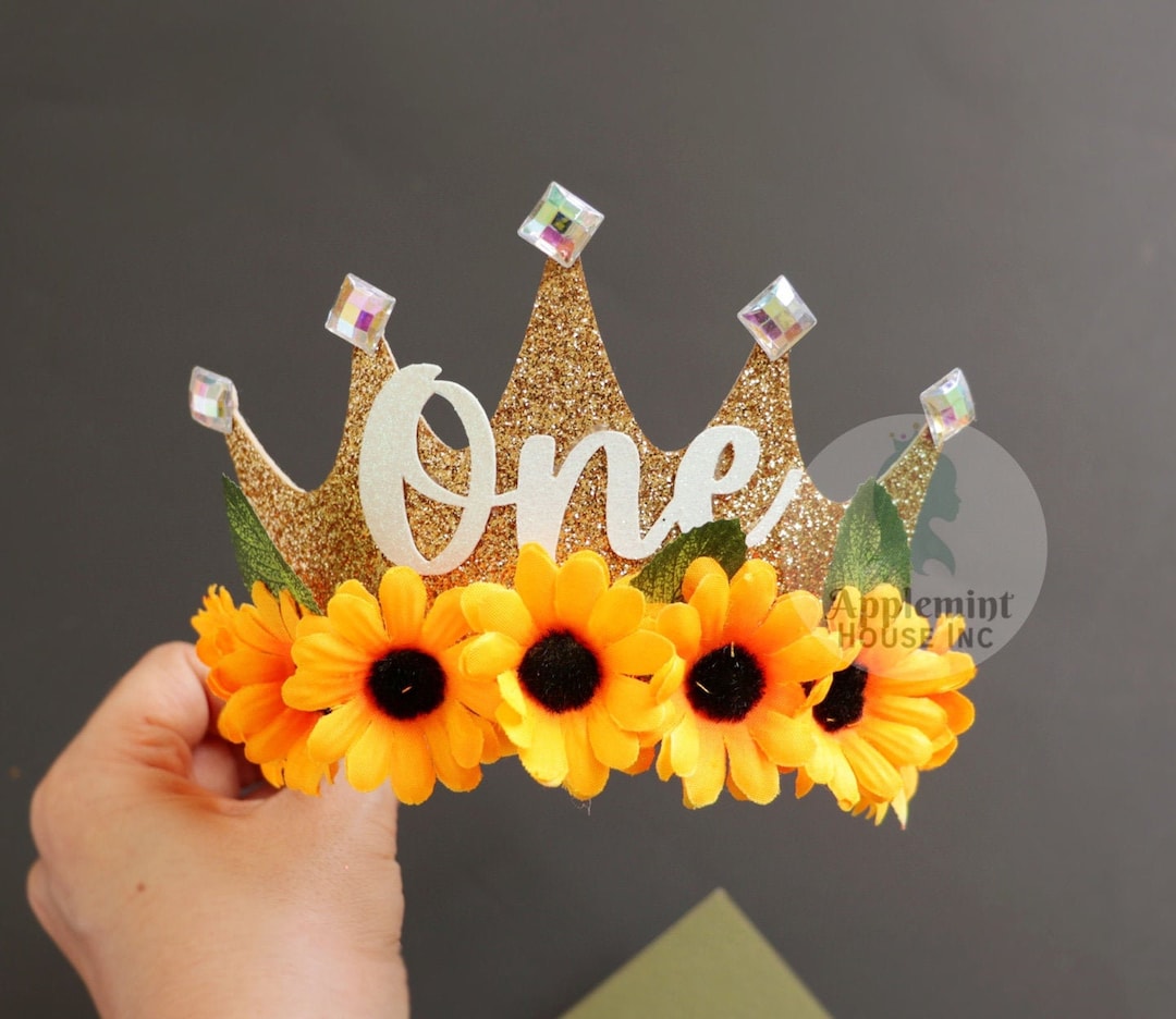 Birthday Sunflowers Crown , Birthday Custom Crown, Birthday Girl Crown ...
