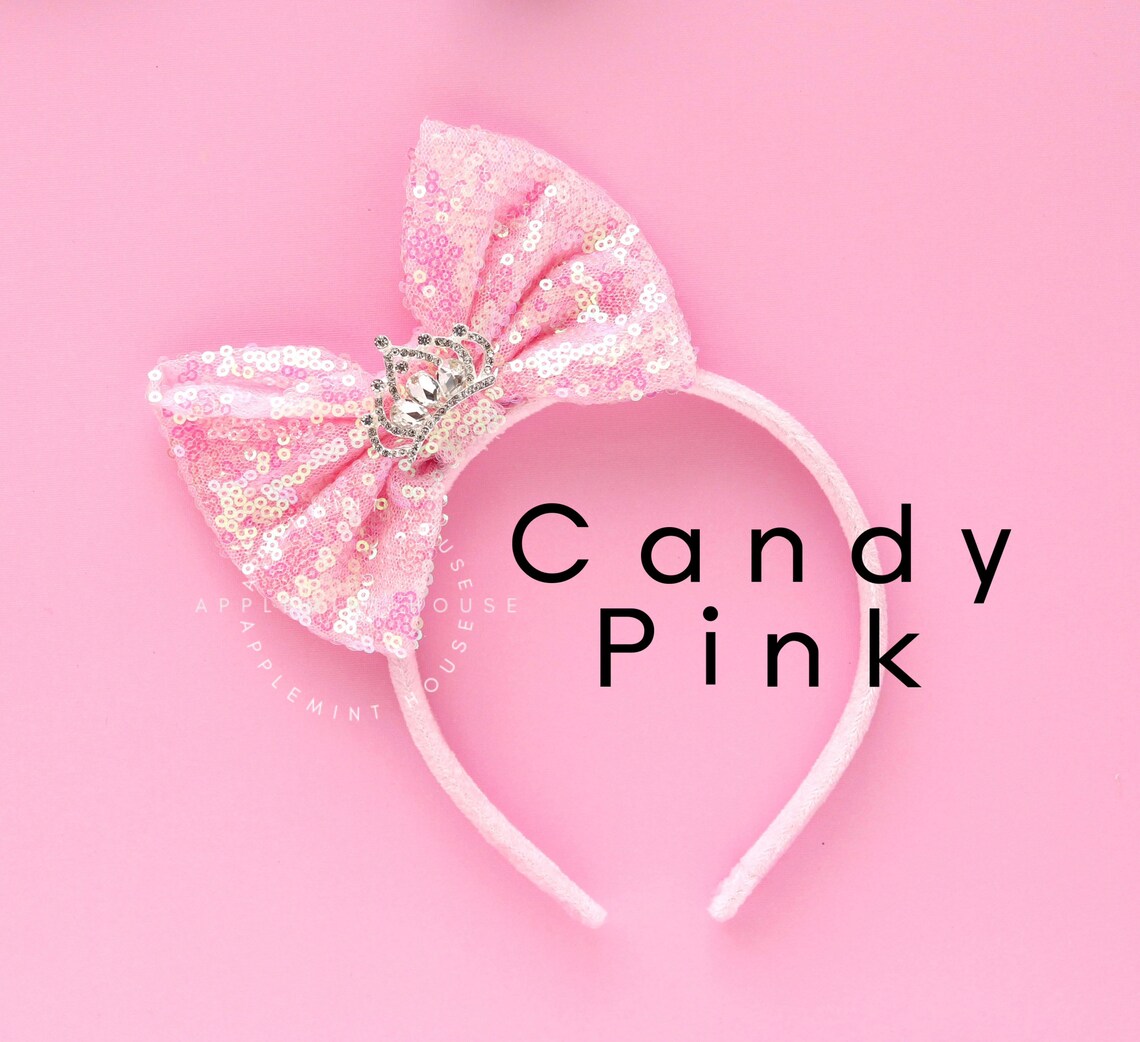 Princess Crown Headband Birthday Headband Sequin Bow - Etsy