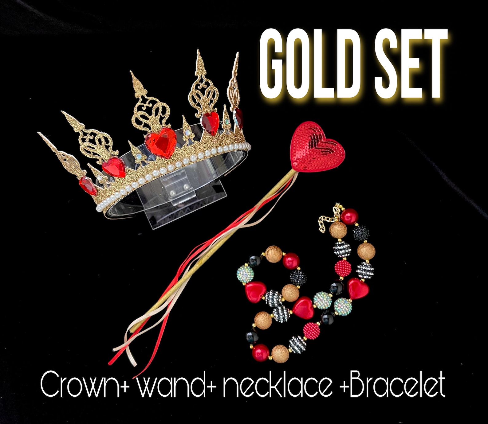 Queen of Hearts Crown Queen of Hearts Costume Crown Queen of - Etsy
