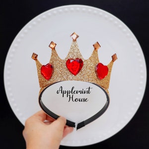 Queen of Hearts Crown, Queen of Hearts Costume Crown, Birthday Crown ...