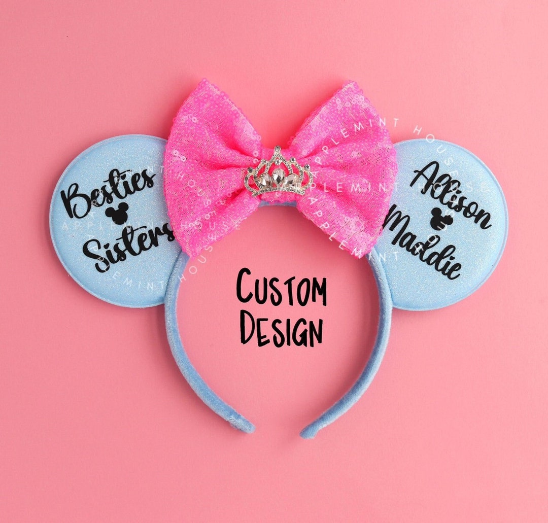 Custom Birthday Mickey Ears: Sparkle Glitter Mouse Ears Headband - Etsy UK