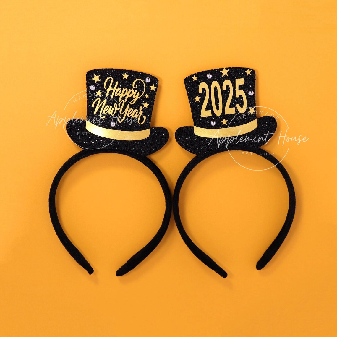 Happy New Years Crown & Top Hat Headband, 2026 New Year Party Crown ...
