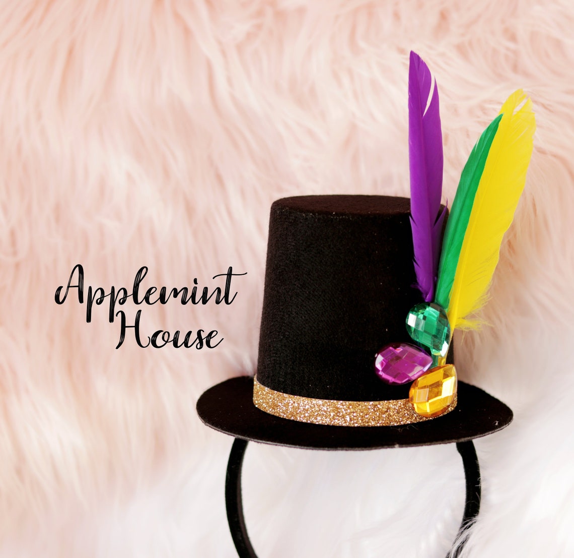 Mardi gras Party Top Hat headband Mardi gras favor Hat | Etsy