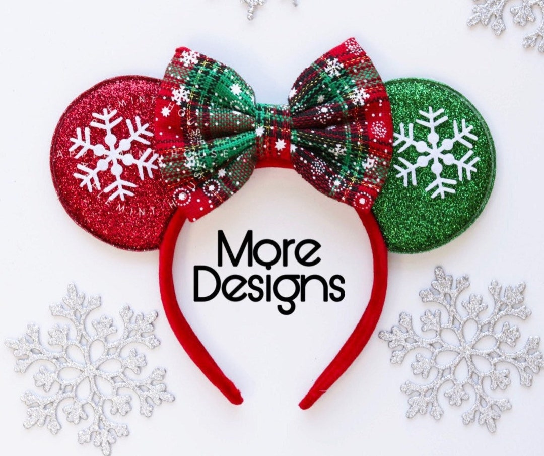 Christmas Ears, Christmas Minnie Ears, Mouse Ears, Mickey Ears ...