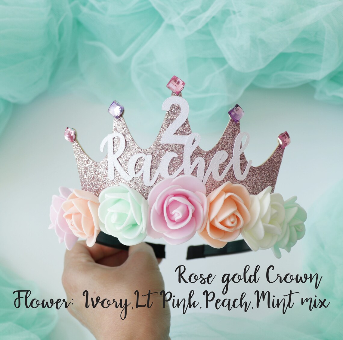 Birthday Crown Birthday Girl Crown Flower Birthday Crown | Etsy