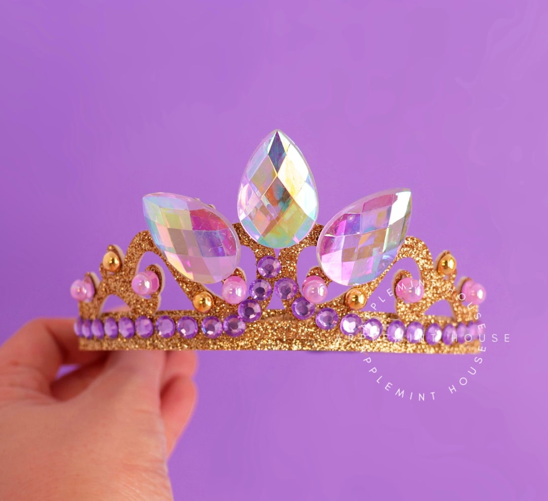 Rapunzer Crown, Rapunzer Tiara, Tangle Crown, Princess Gold Glitter ...