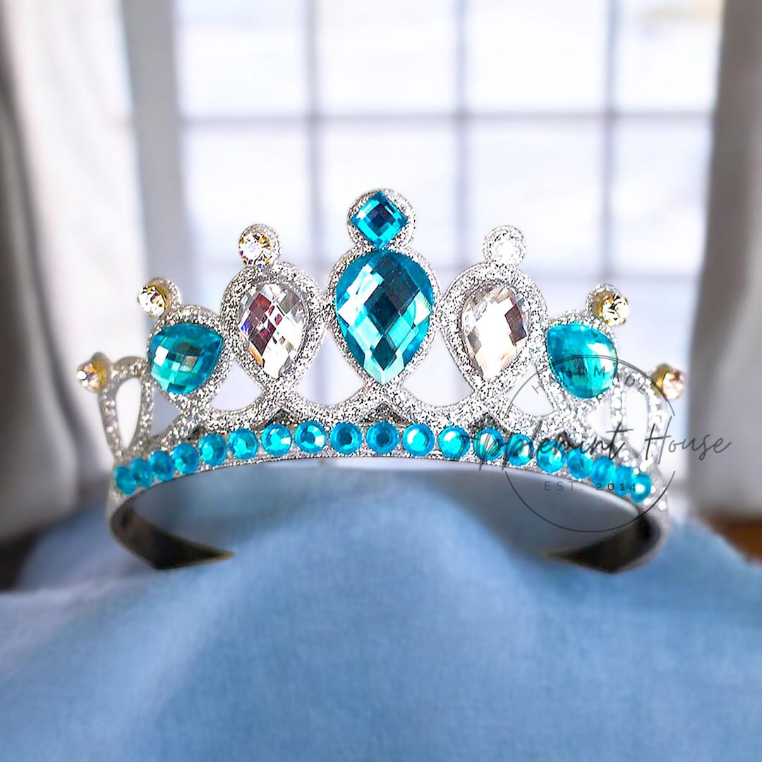 Cinderella Crown, Silver Glitter Birthday Gift, Princess Costume Dress ...