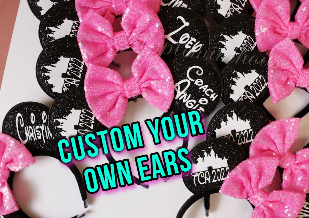 Mickey Ears, Custom Minnie Ears, Mouse Ears, Personalized Ears, School ...