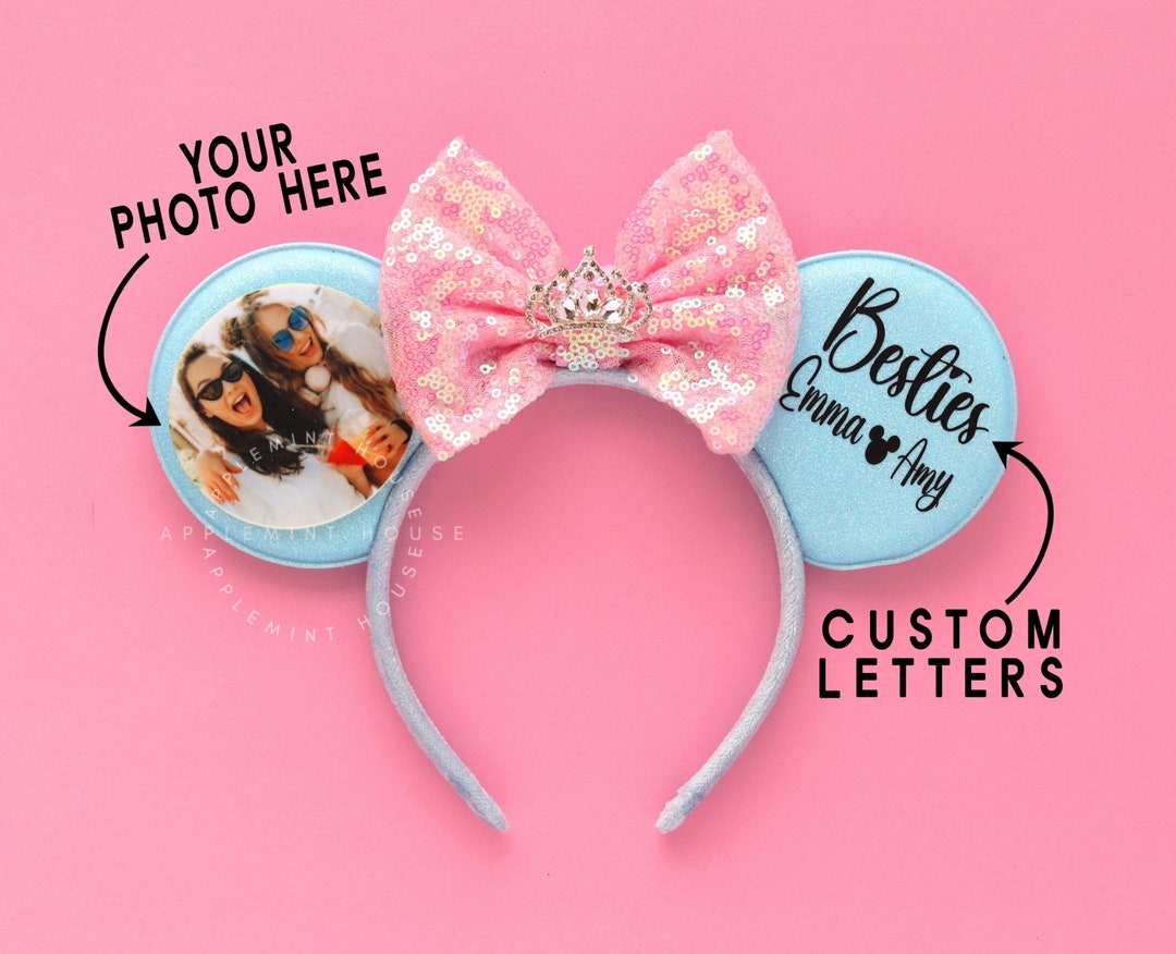 Mickey Custom Ears With Photo, Mickey Ears, Personalized Ears, Minnie ...