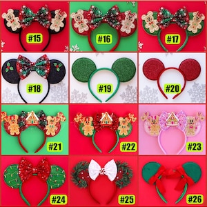 Christmas Gingerbread Mickey Ears, Christmas Minnie Ears, Mouse Ears ...