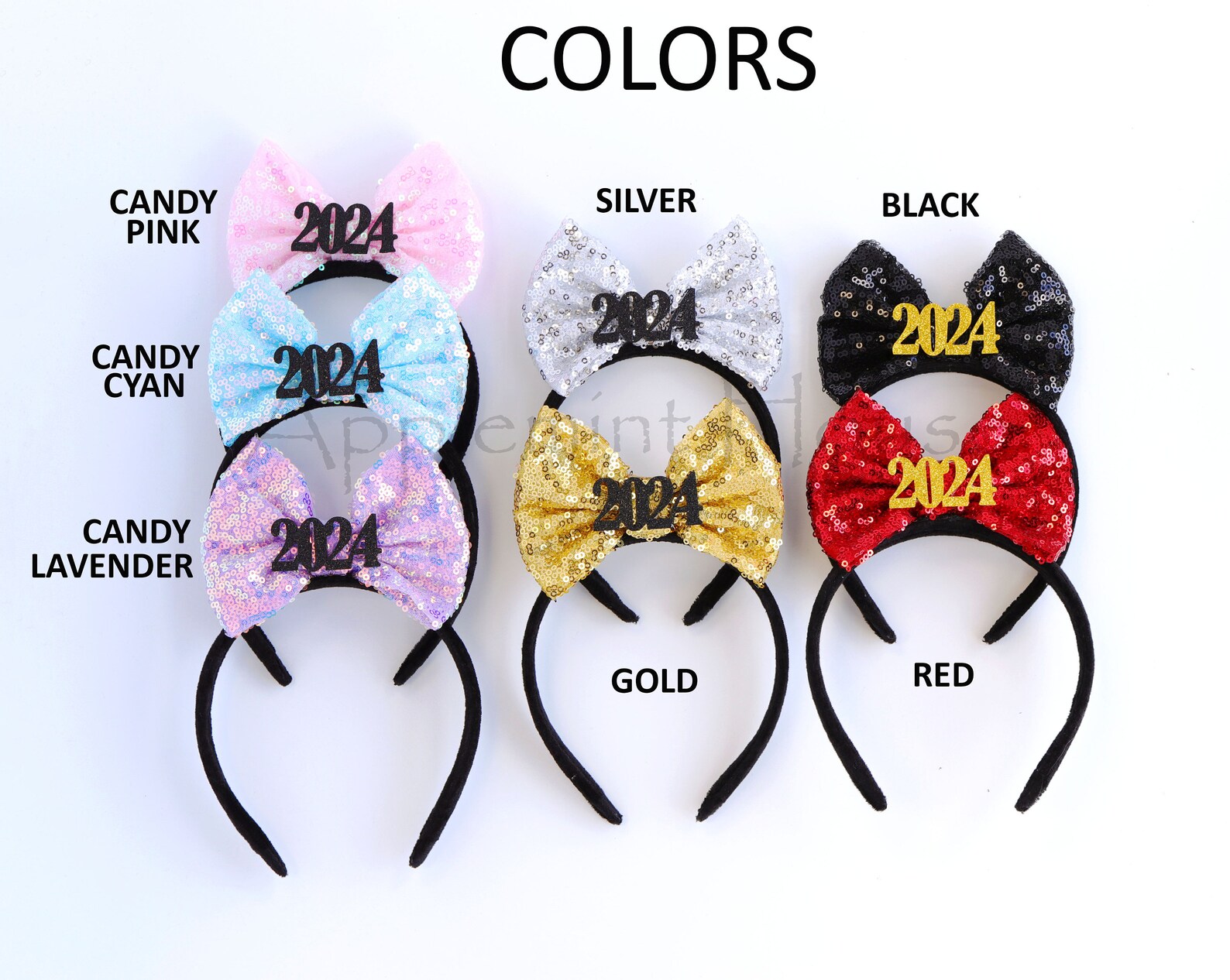 New Years Eve Headband, 2024 New Years Headband, 2024 Bow Headband ...