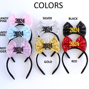 New Years Eve Headband, 2024 New Years Headband, 2024 Bow Headband ...