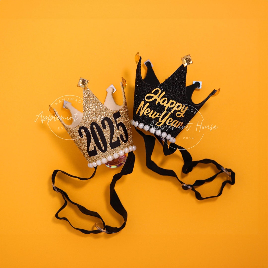 Newborn Photo Prop Crown, Baby Girl New Years Eve Crown Headband, 2025 ...