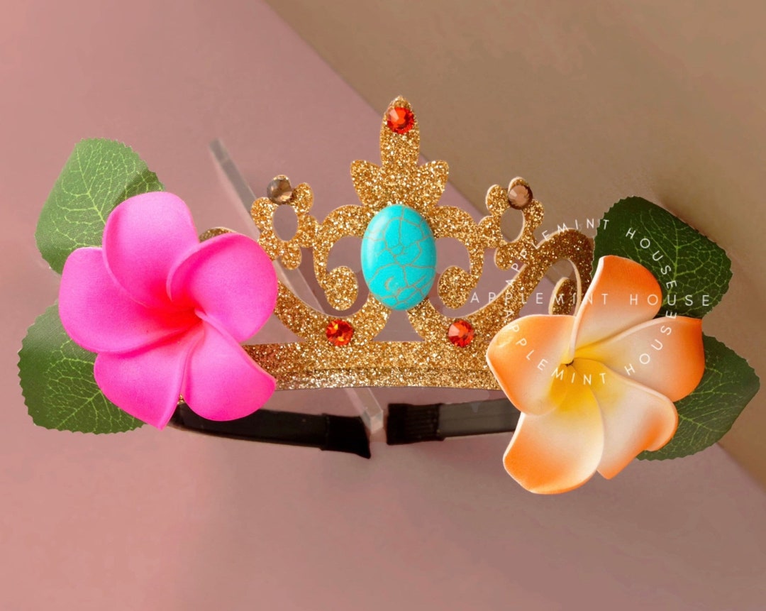 Hawaiian Flower Crow Birthday Crown, Flower Crown Headband for Kids and ...