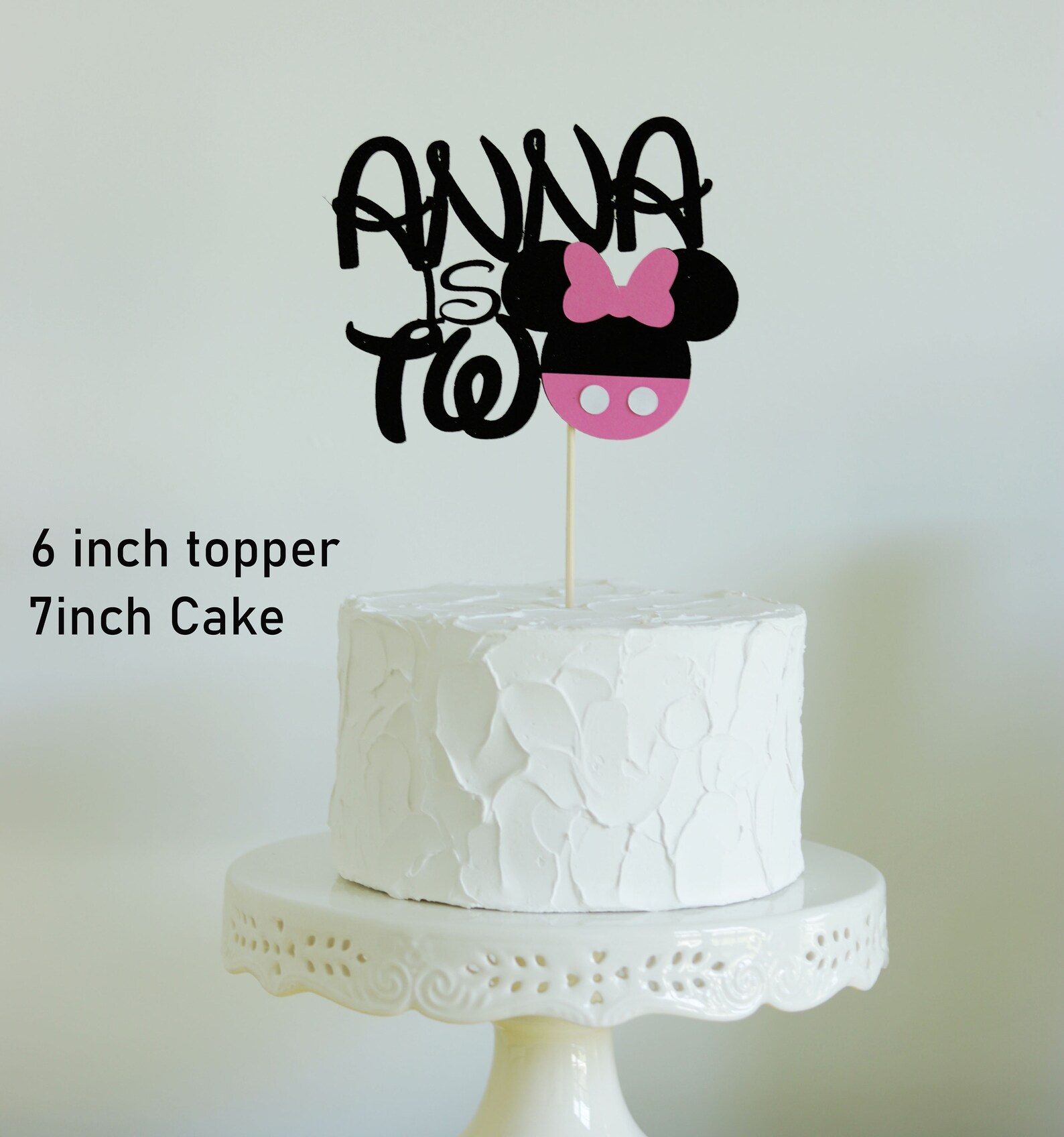 Minnie Mouse Cake Topper Minnie Mouse Birthday Cake Topper - Etsy