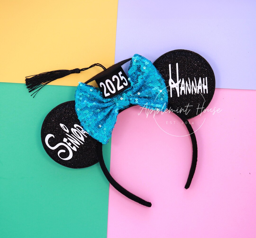 Senior Graduation Ears, Custom Mickey Ears, Class of 2025 Minnie Ears ...
