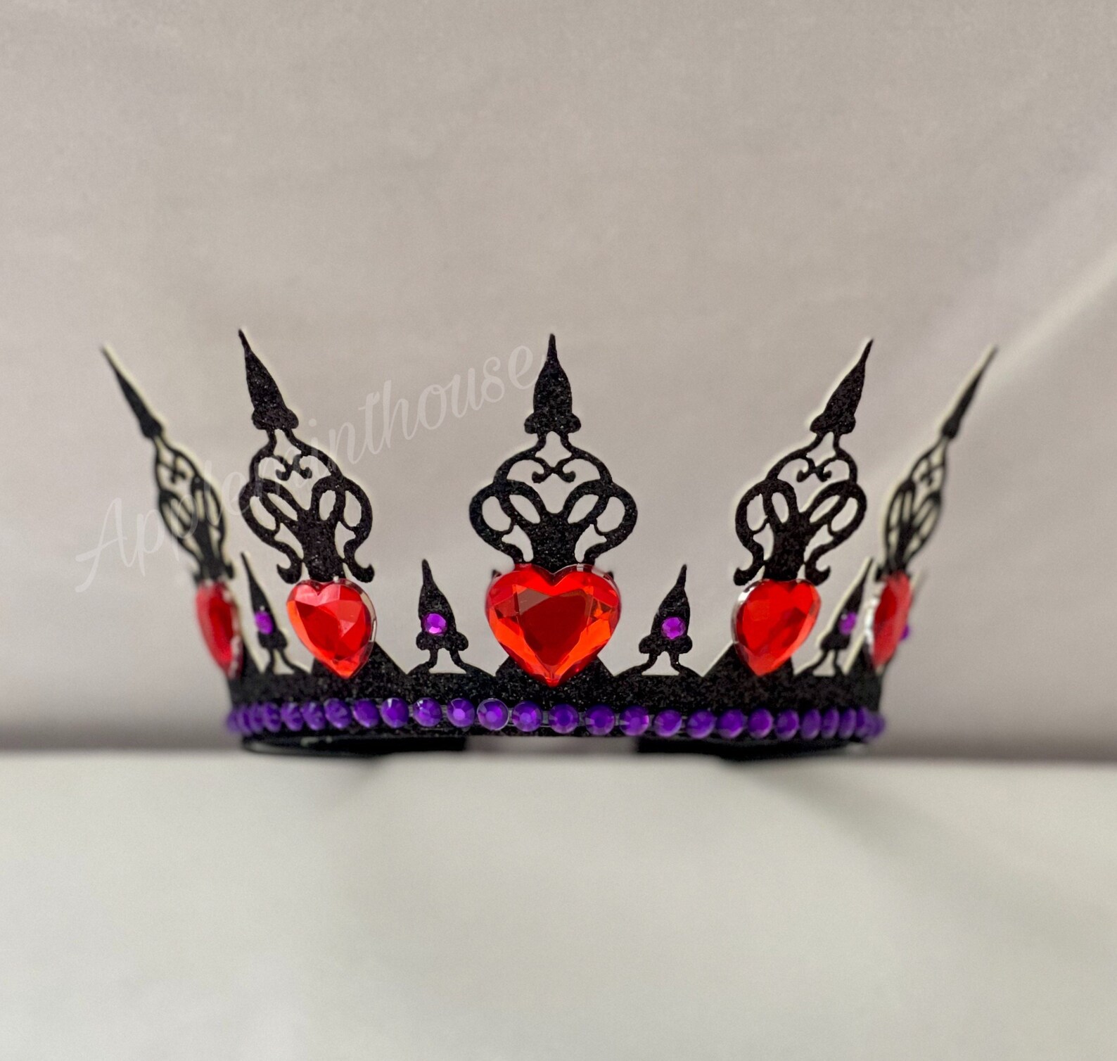 Queen of Hearts Crown Queen of Hearts Costume Crown Queen of - Etsy