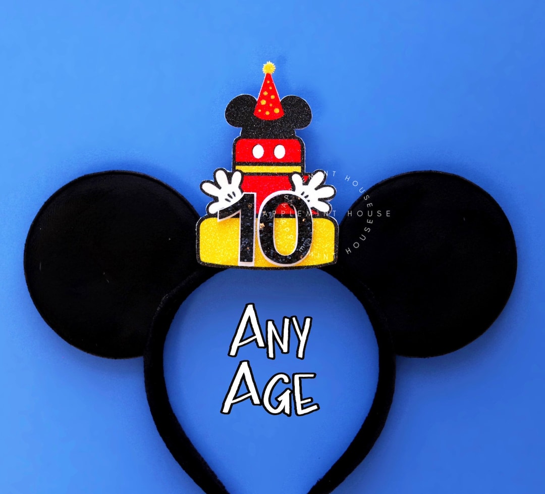 Birthday Ears, Birthday Mickey Ears, Minnie Ears, Boy Mickey Ears, Men ...