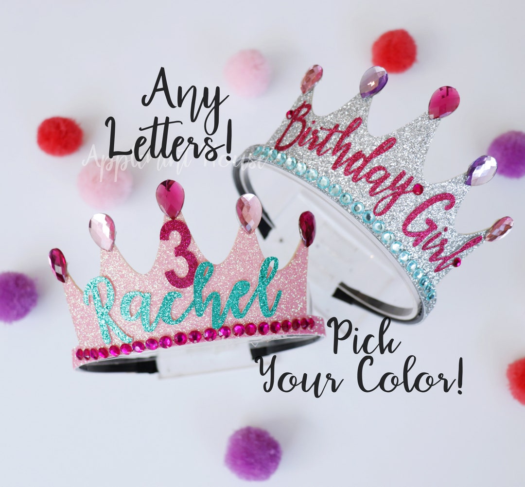 Personalized Birthday Crown, Birthday Girl Crown Gift, Customized ...