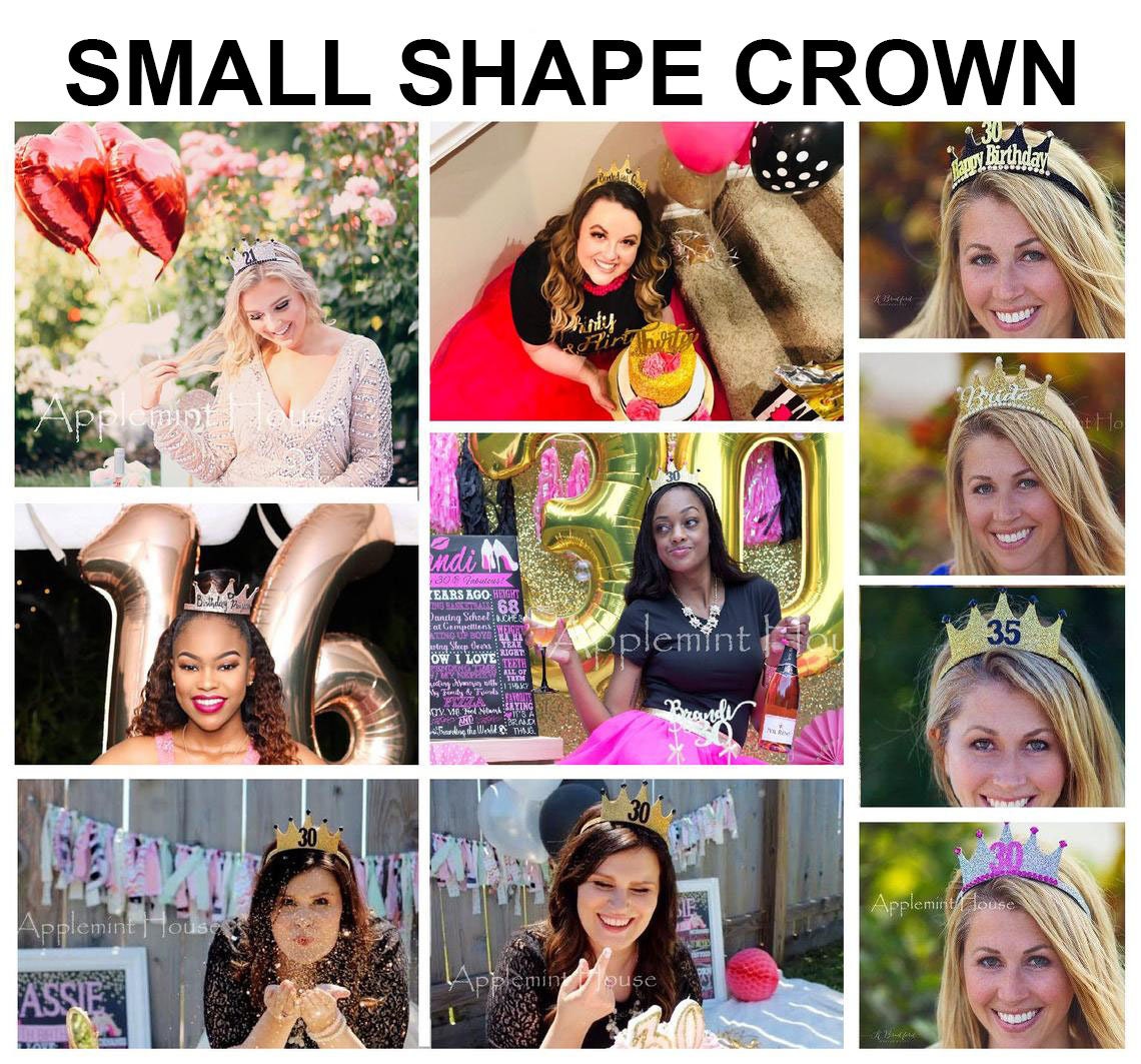 Birthday Crown Personalized Crown 30th Birthday Crownwomen | Etsy