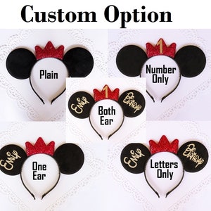 Birthday Ears, Birthday Minnie Ears, Personalized Minnie Ears, Baby ...