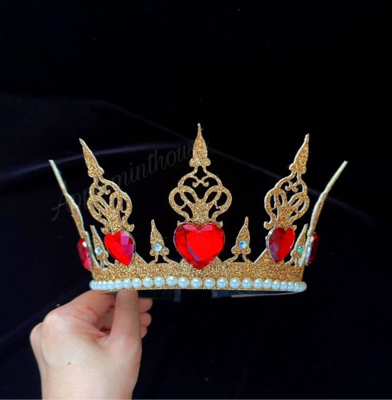 Queen of Hearts Crown, Queen of Hearts Costume Crown, Birthday Crown ...