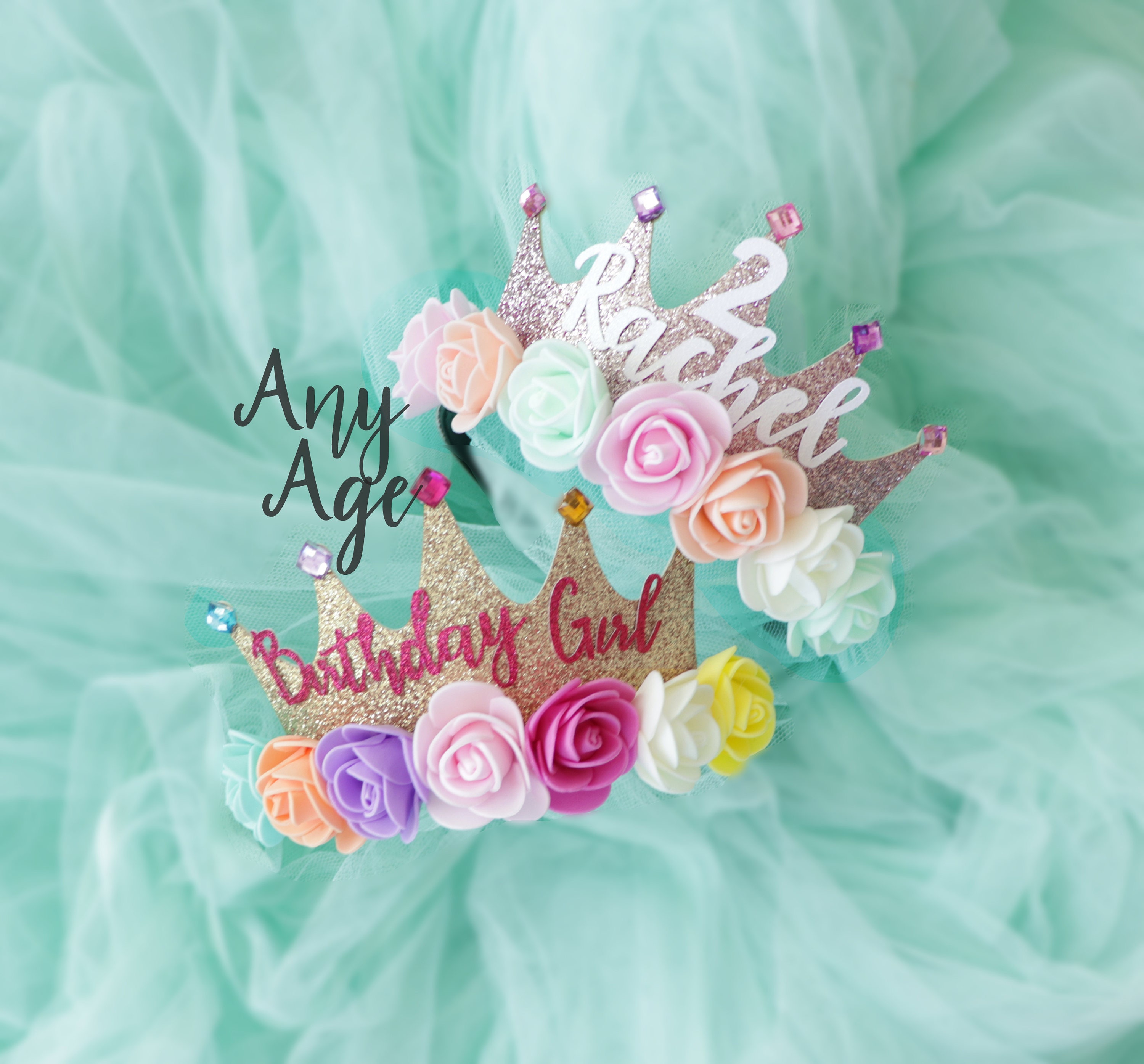 Birthday Crown birthday girl crown flower birthday crown | Etsy