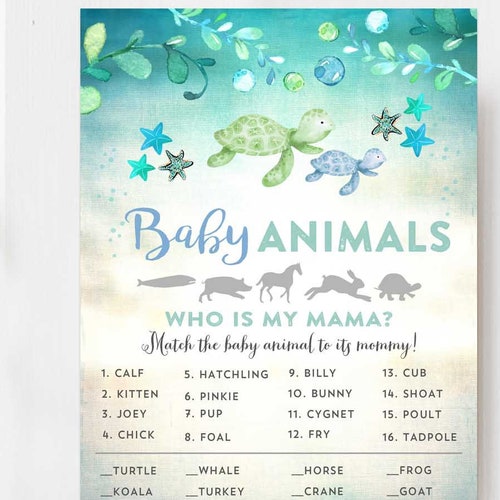 Editable Boy Under the Sea Baby Shower Game Bundle Ocean Baby - Etsy ...