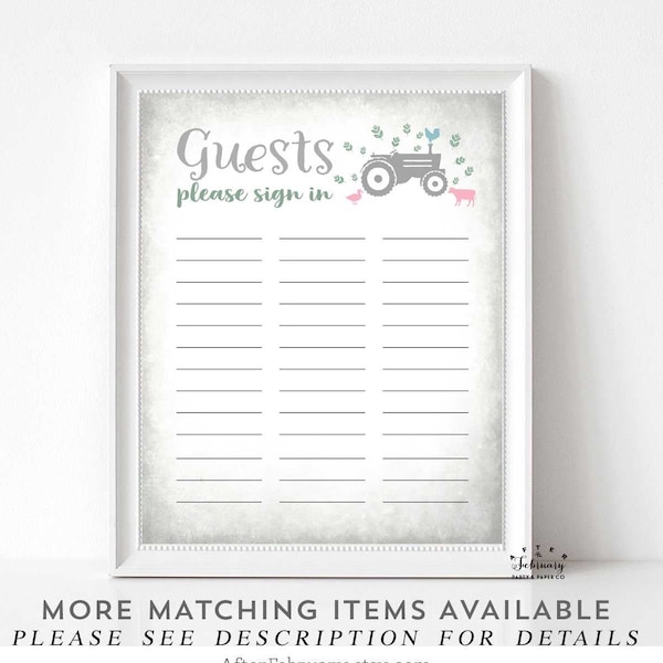 Gender Reveal Sign in Sheet - Etsy