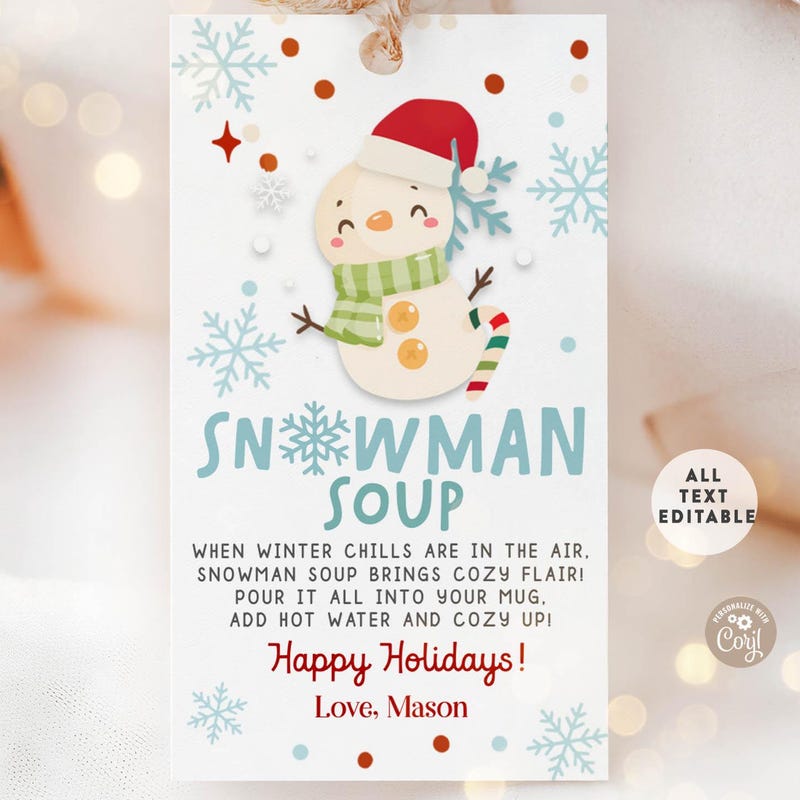 Snowman Soup - Etsy