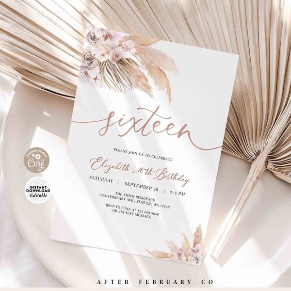 Bohemian Invite - Etsy