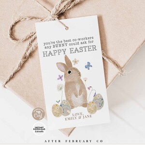 EDITABLE Boho Easter Employees Teacher Appreciation Tag You're the Best ...