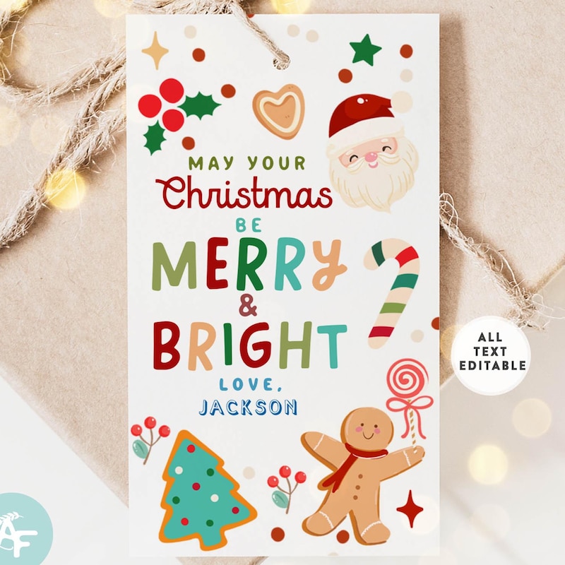 Snowman Winter Tag Template - Etsy