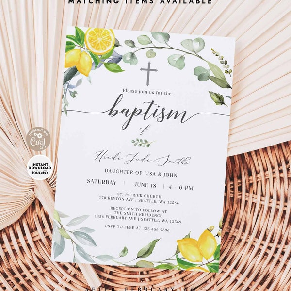 Lemon Invitation - Etsy
