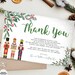 Winter Nutcracker Thank You Card: Editable Christmas Holiday Party Card ...