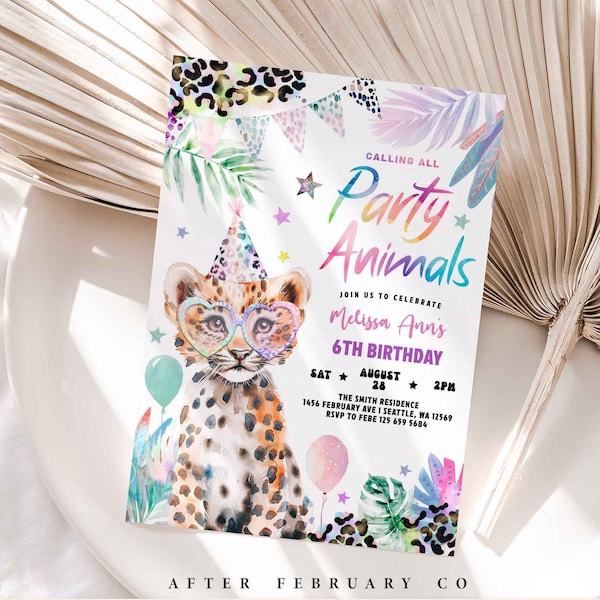 Jungle Animal Birthday Invitation - Etsy